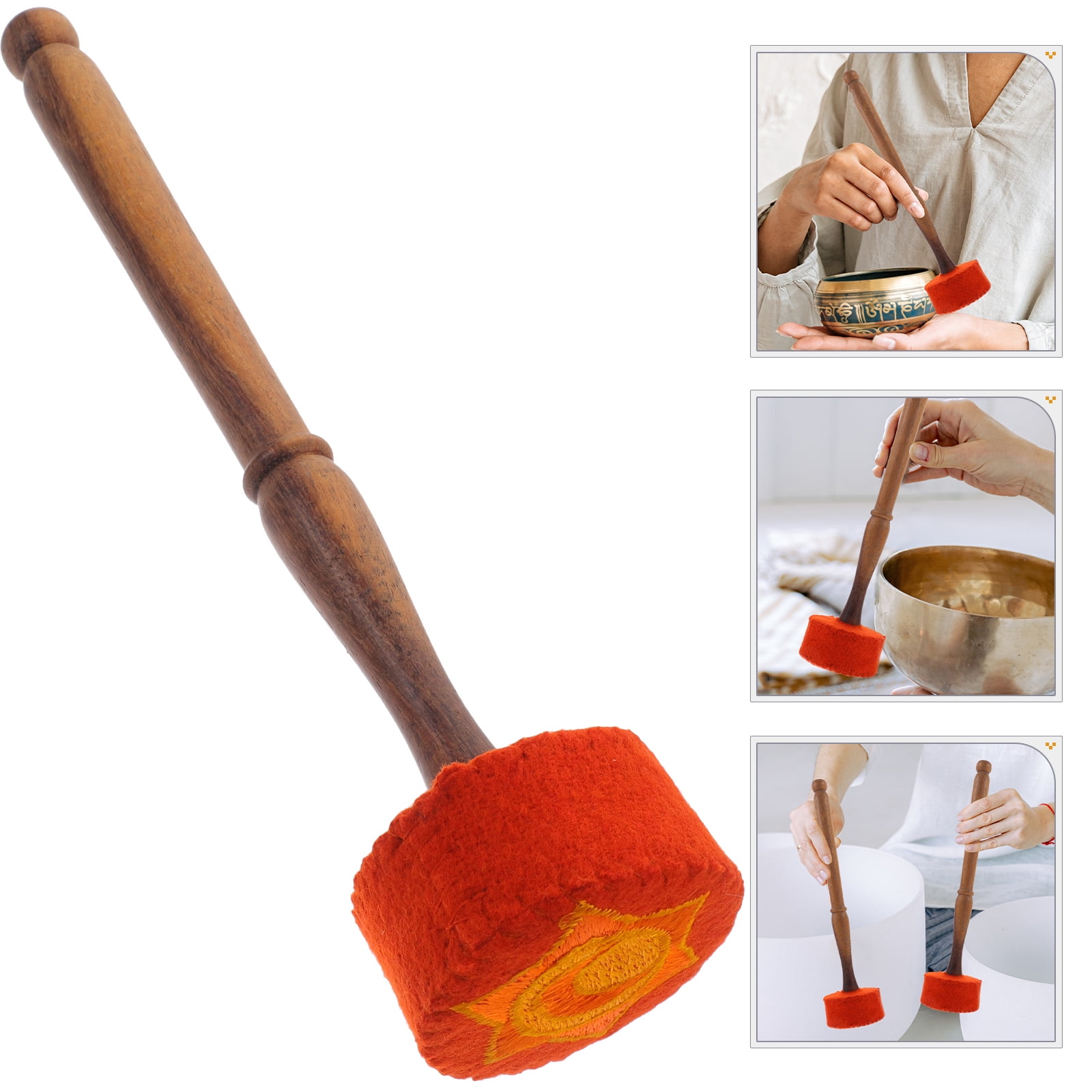 LULULION Singing Bowl Beater Yoga Bowl Percussion Mallet Lint Adults ...
