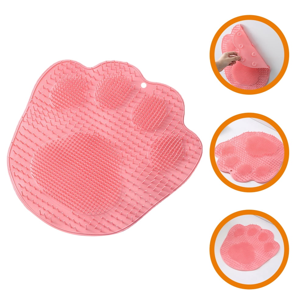 LULULION Non Skid Bathtub Mat Shower Safety Mat TPR Pink Skin ...