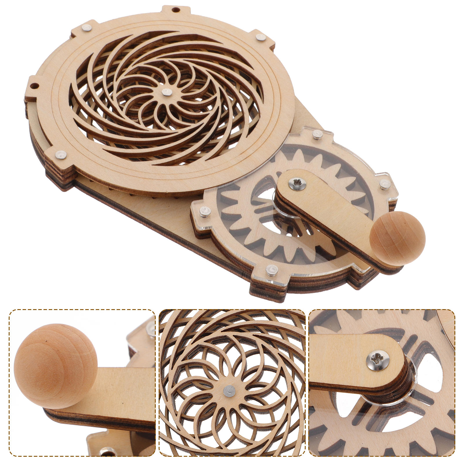 LULULION Rotating Kaleidoscope Toy Wooden for Kids Holiday Fun 1Set ...
