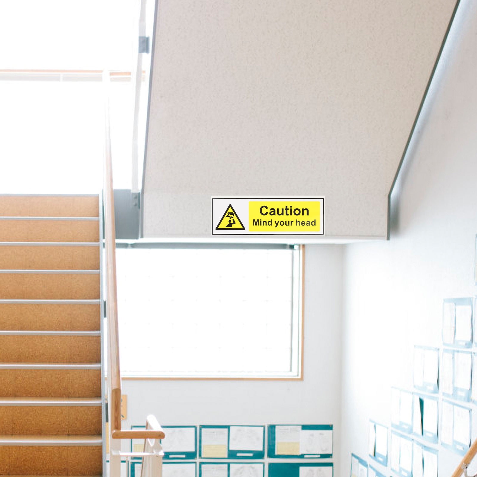 LULULION Low Ceiling Warning Sign Yellow PVC Self Adhesive Caution ...