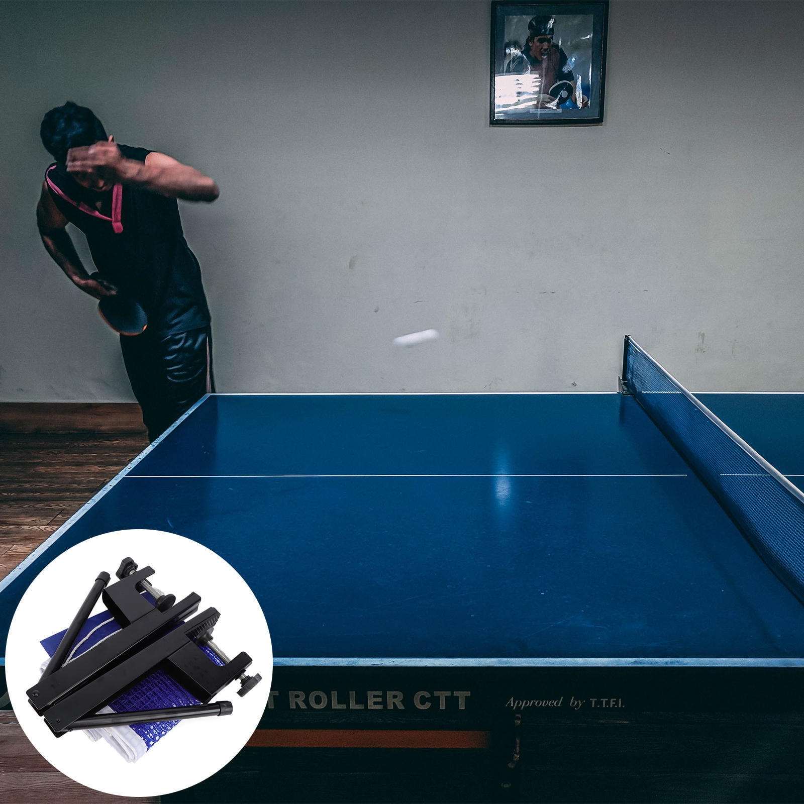 LULULION Portable Table Tennis Post with Iron Mesh for Easy Outdoor ...