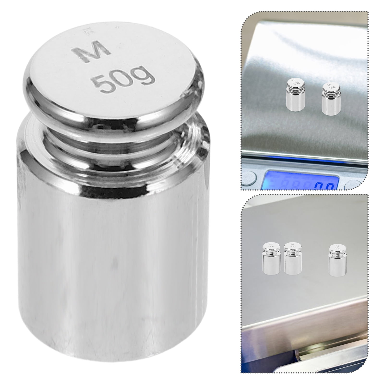 LULULION High Precision 50G Calibration Weight Chromeplated Steel for ...