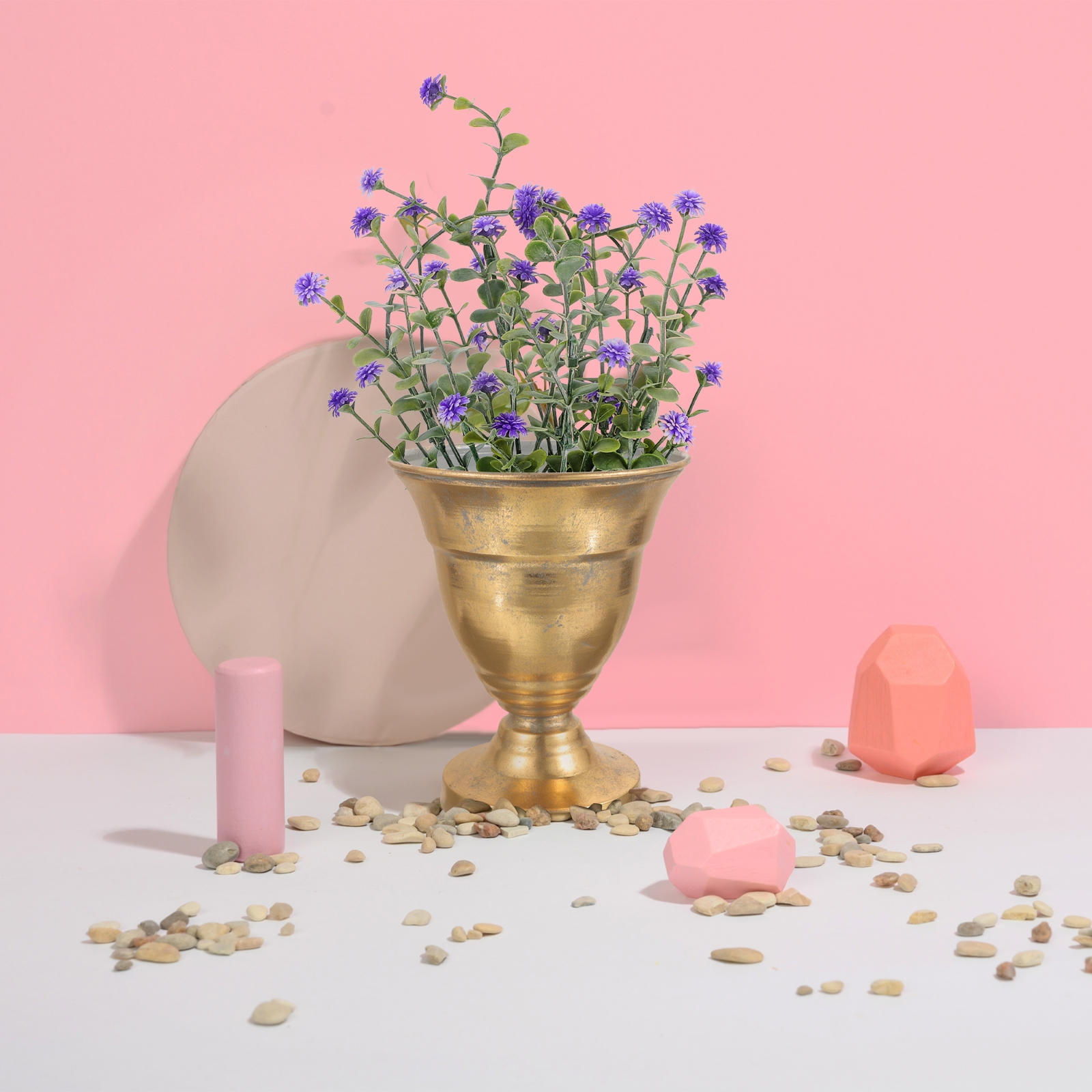 LULULION Vintage Decor Trophy Cup Planter Golden Iron Garden 1Set ...