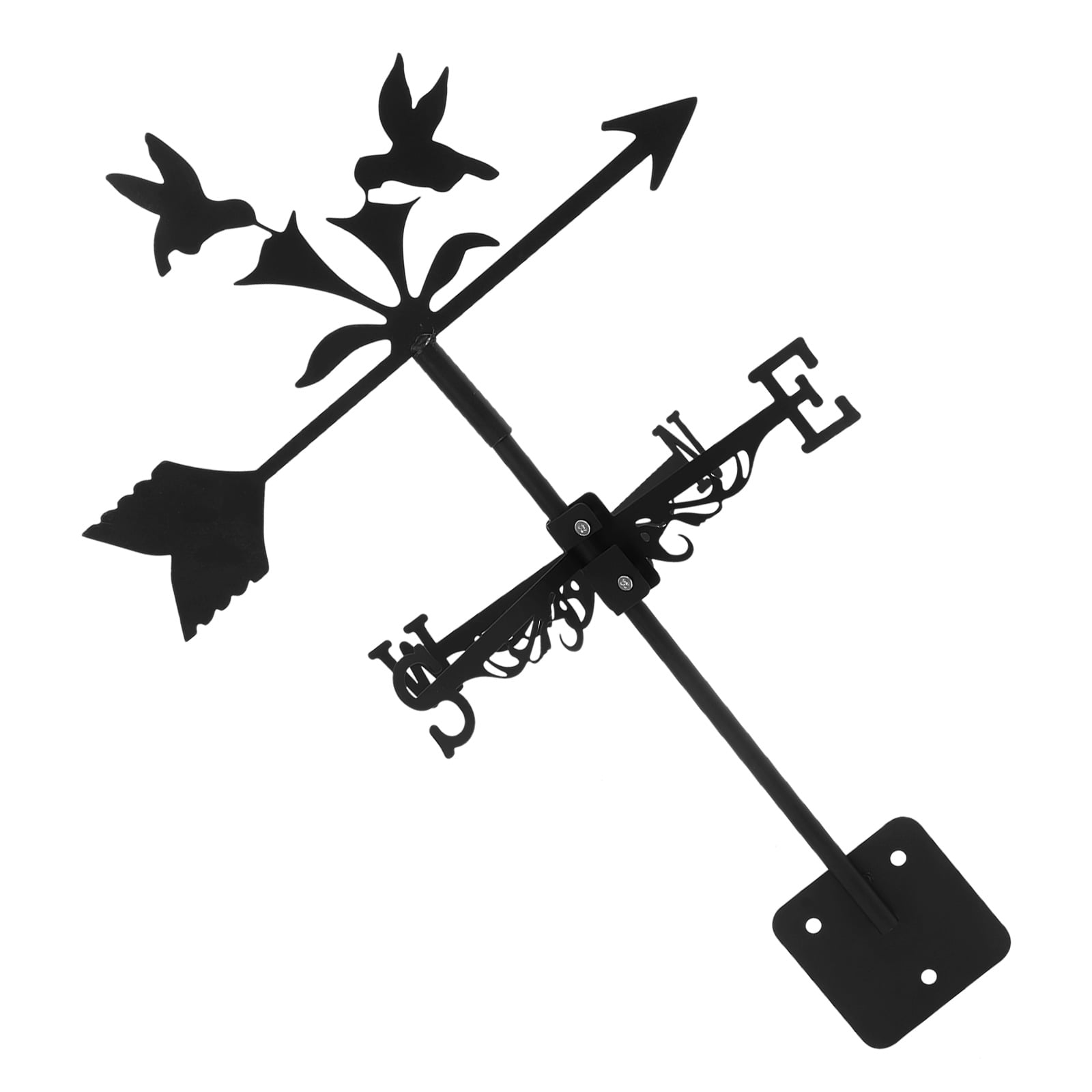 LULULION Decorative Black Metal Weather Vane for Yard Roof Ground ...