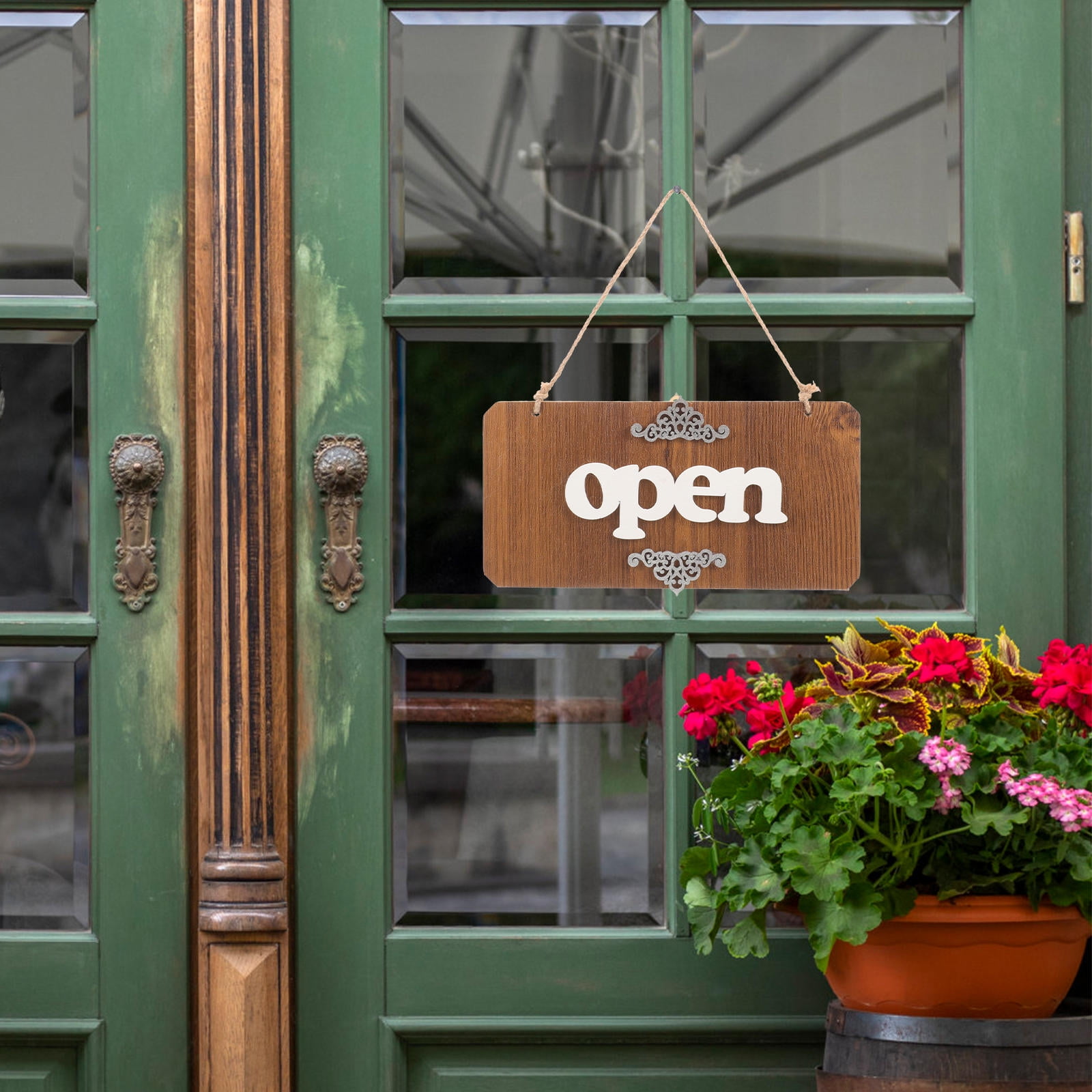 LULULION business door sign Open Closed Sign Wood 1Pack - Walmart.com