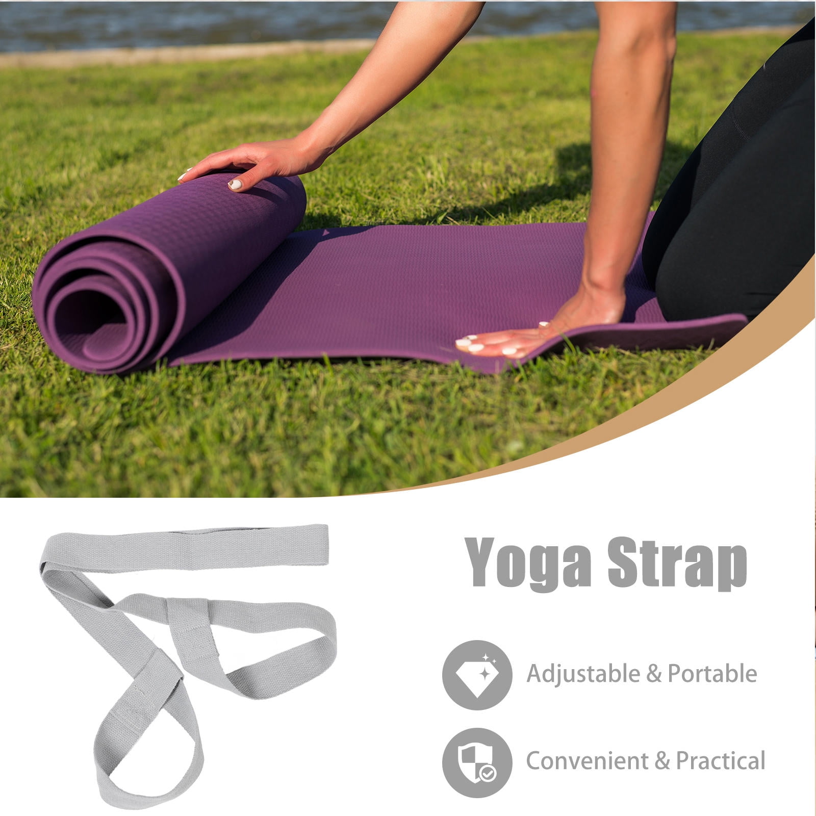LULULION Climbing Sticks Straps Yoga Mat Strap Nylon Adjustable Length ...