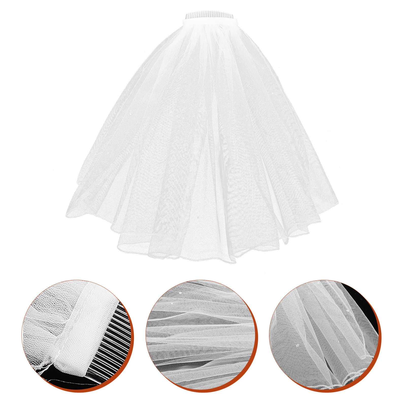LULULION Elegant Bride Veil White Gauze Bridal Accessory for Weddings ...