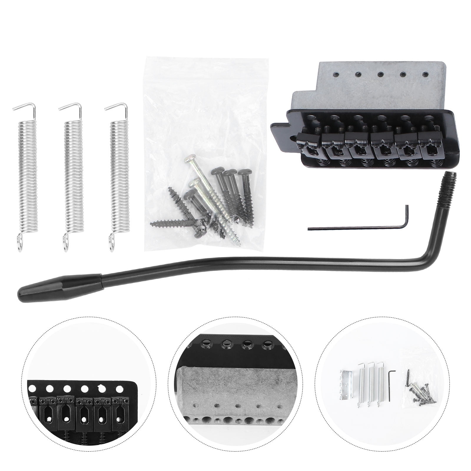 LULULION guitar bridge screws GA206 Left Handed 6 String Flat ST Saddle ...