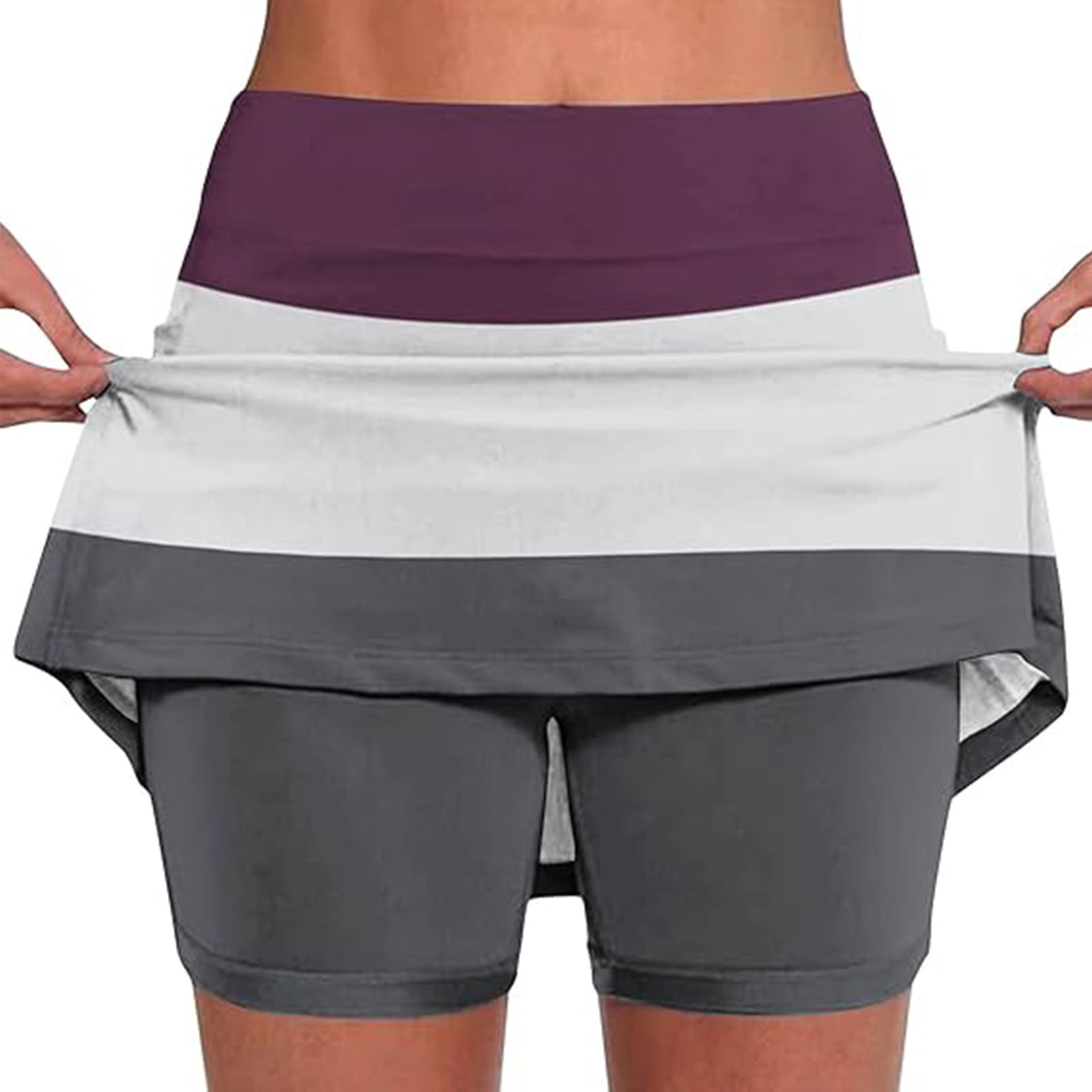 LULULUI Women's Mini Tennis Skirt 2025 Crossover High Waisted A-Line ...