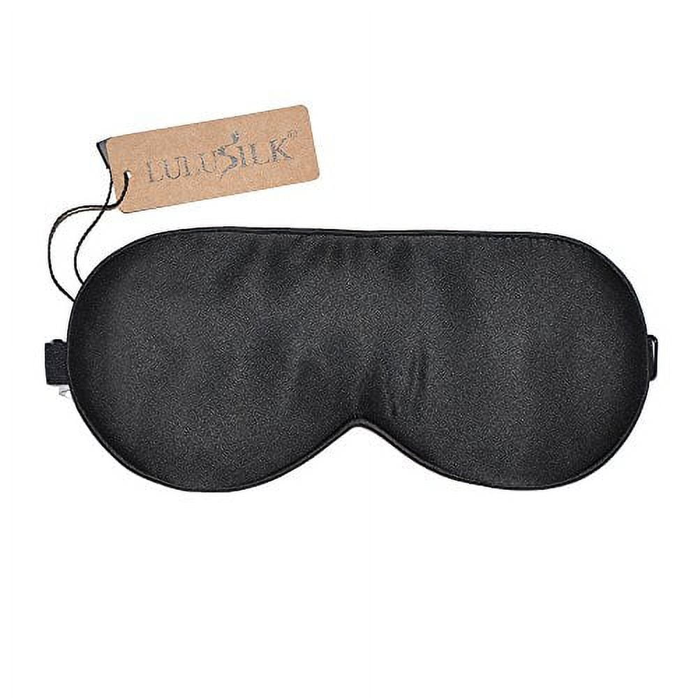 LULUSILK Mulberry Silk Sleep Eye Mask Blindfold with Adjustable Strap ...
