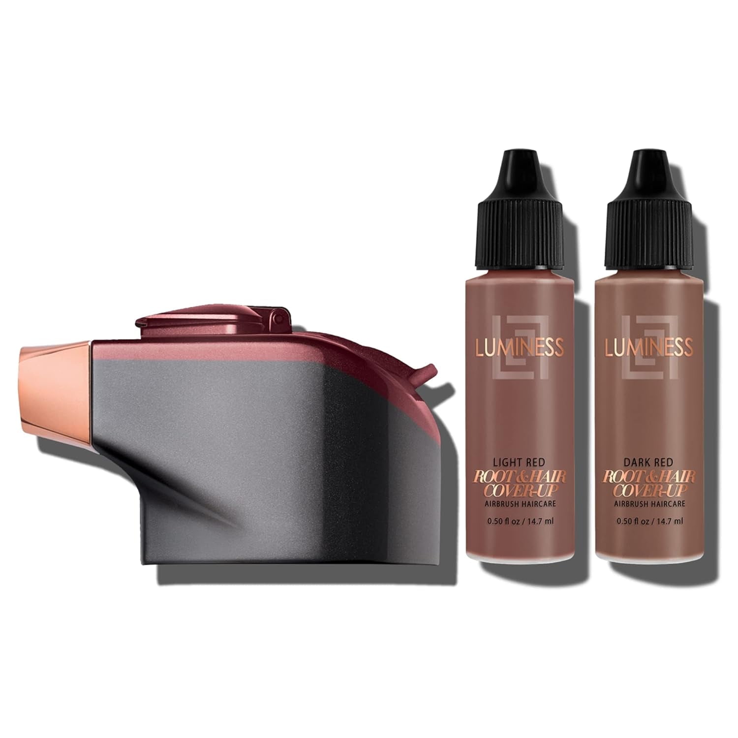 LUMINESS Breeze Airbrush Haircare Root Cover Up and Upgrade Kit, Red ...