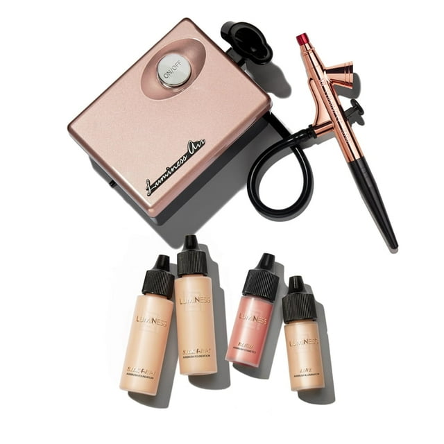 LUMINESS Rose Gold Legend Airbrush Set: Silk 4-in-1 Foundation, Blush ...