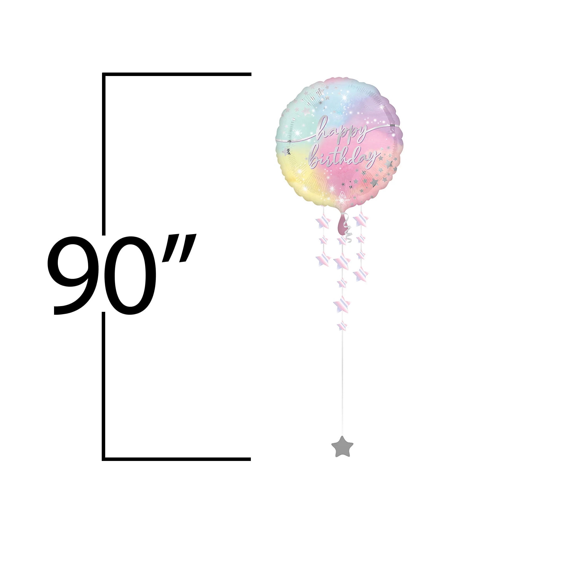 Jumbo Deluxe Luminous Birthday Balloon - Walmart.com
