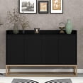 LUMISOL Modern Wood Kitchen Storage Sideboard Buffet Cabinet Console ...