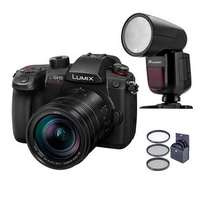LUMIX GH5 II Mirrorless Camera with Leica 12-60mm f/2.8-4.0 Lens Bundle ...