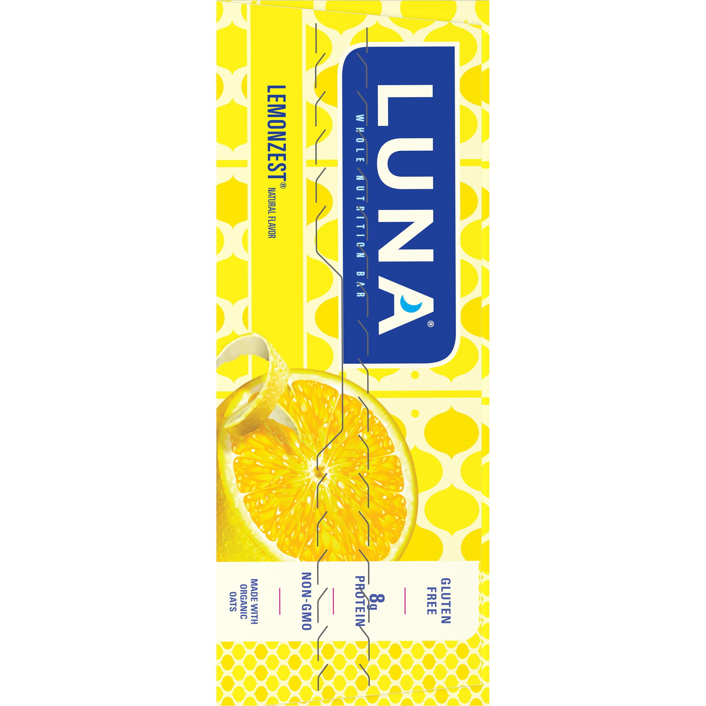 LUNA LEMONZEST GLUTEN FREE NON GMO NUTRITION BAR 20.28 OZ - Walmart.com