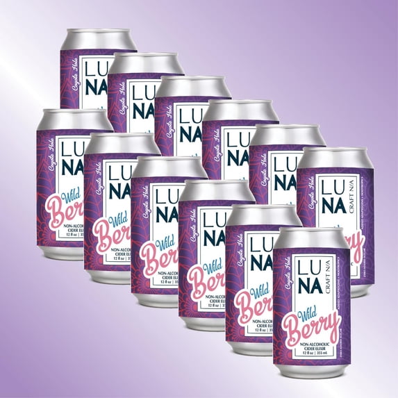 LUNA Wild Berry Non-Alcoholic Cider Elixir Infused with Nootropics and ...