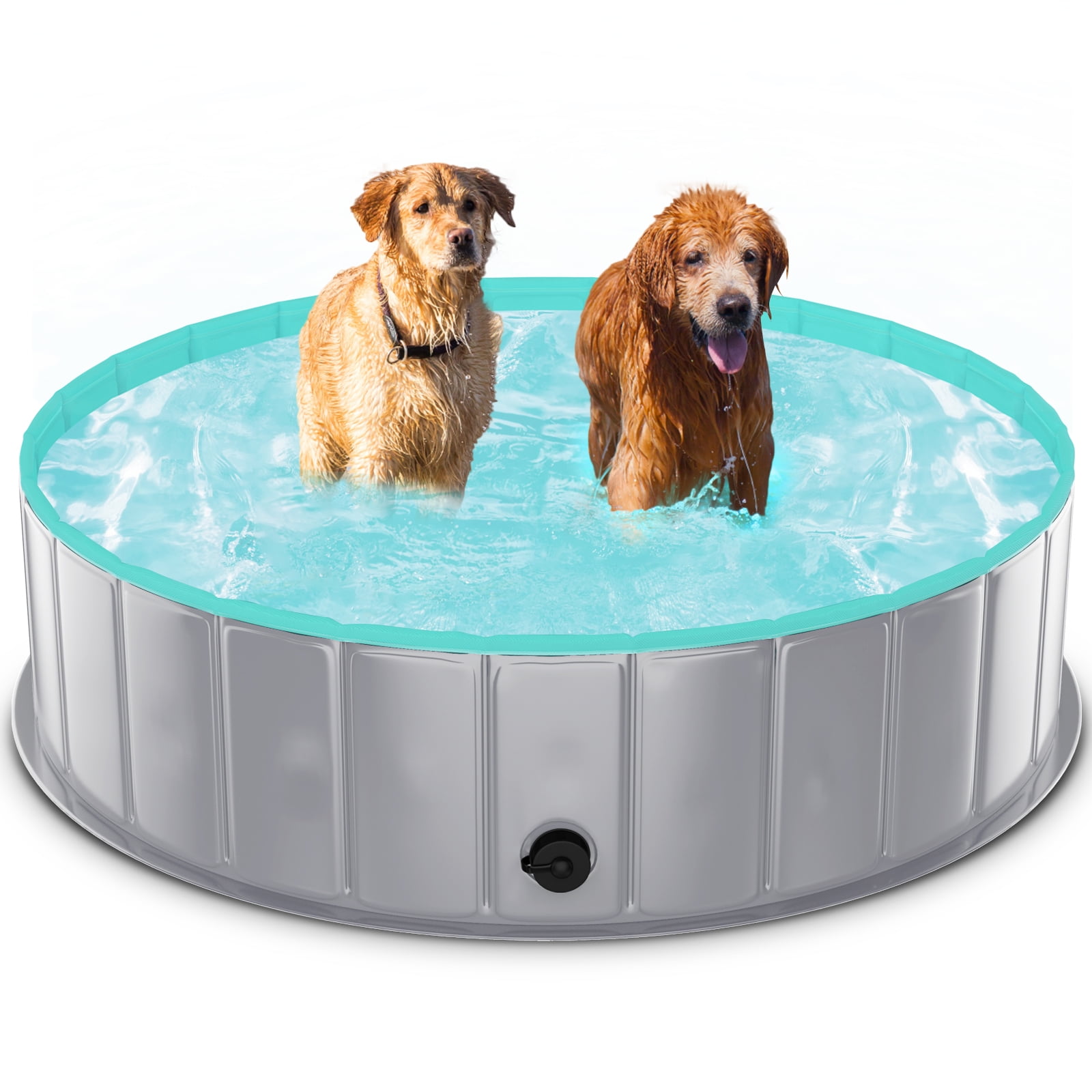 LUNAOO Dog Pool- Portable Kiddie Pool, Durable PVC Outdoor Swimming ...