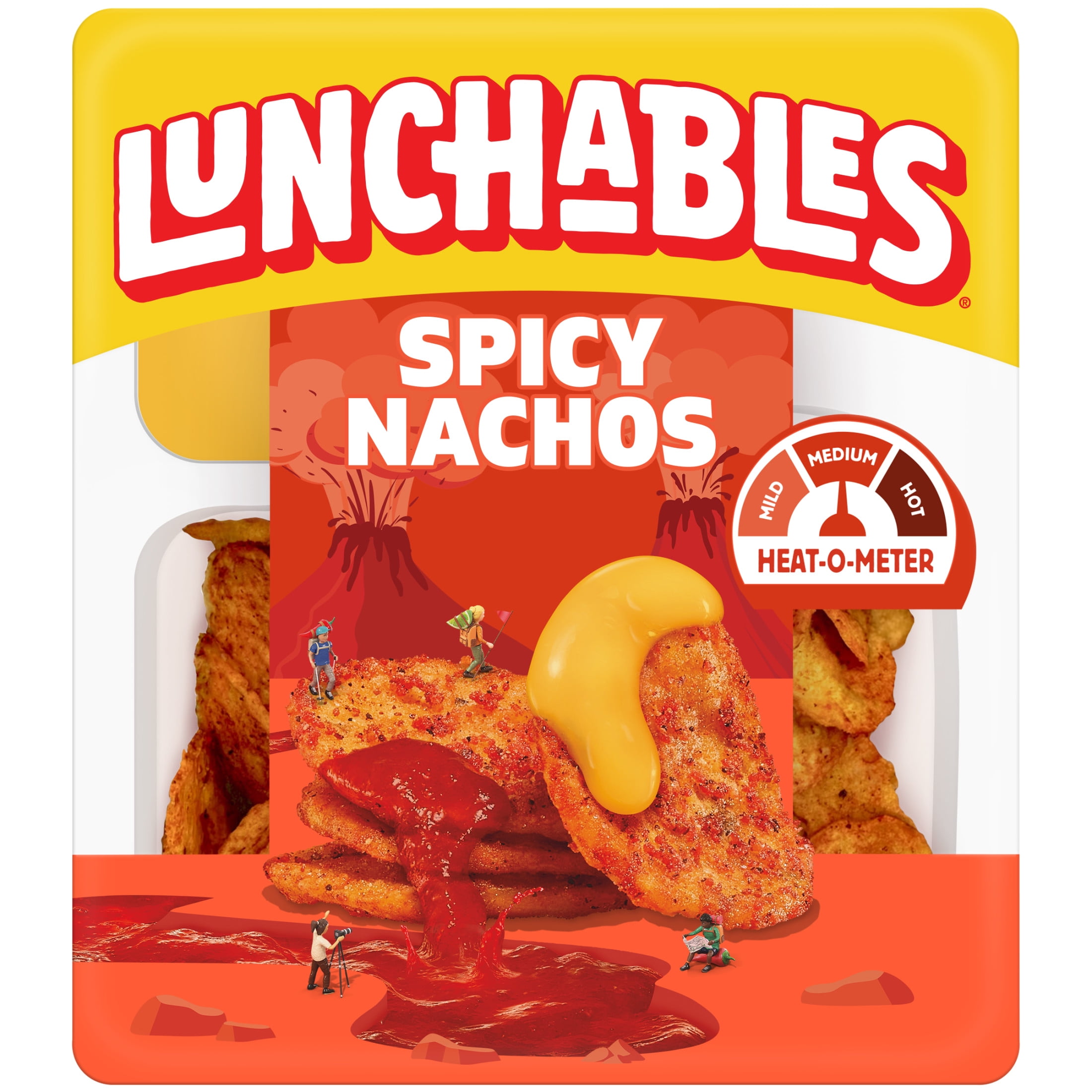 Lunchables Spicy Nachos with Chili Lime Flavored Tortilla Chips, Cheese Dip & Salsa Snack Kit, 4 ...