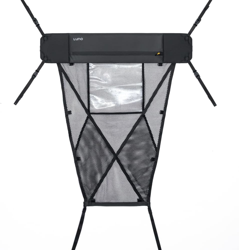 LUNO Ceiling Cargo Net - Car Roof Storage w/Multiple Pockets, Hangout Loops & iPad Pocket for ...
