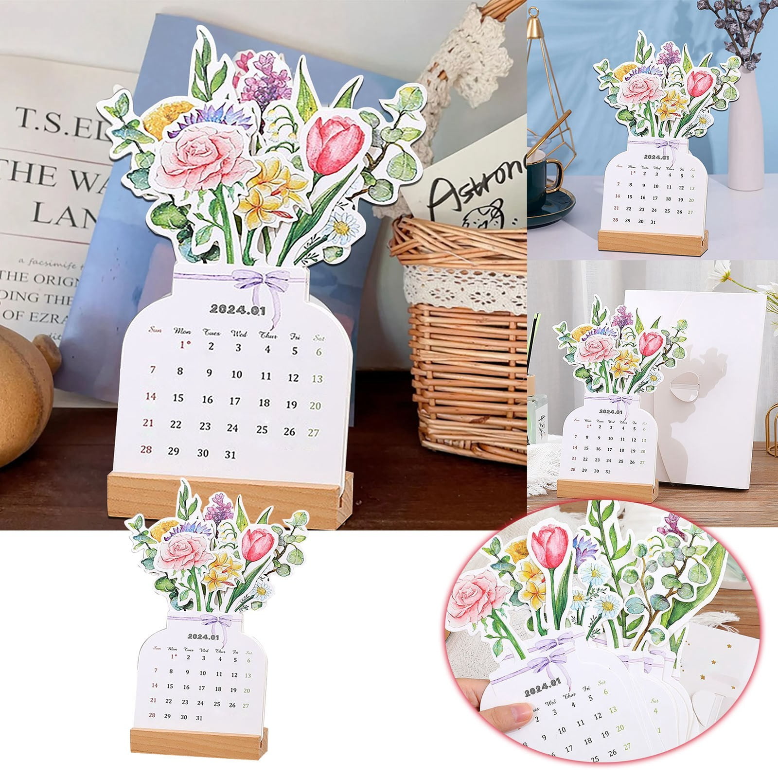 LUODU 2024 Wall Calendar Animals 2024 Daily Calendar 2024 Wall Calendar ...