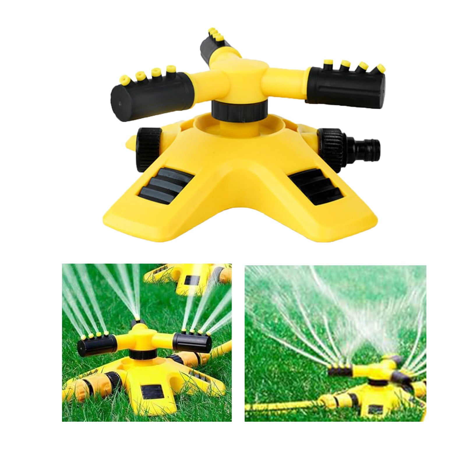 LUODU 360° Auto Rotating Sprinkler Head Effortless Garden Watering ...