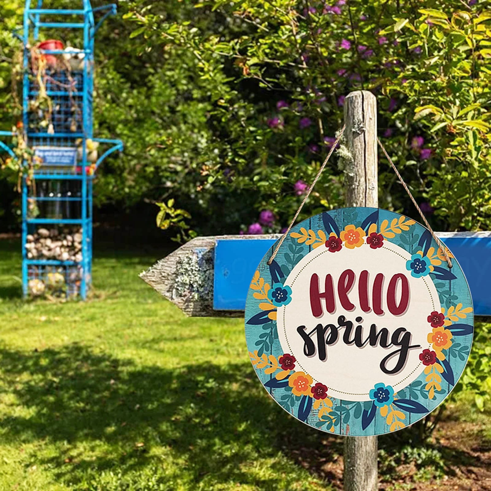 LUODU Cute Decorations for Living Room Front Porch Signs Welcome Home ...