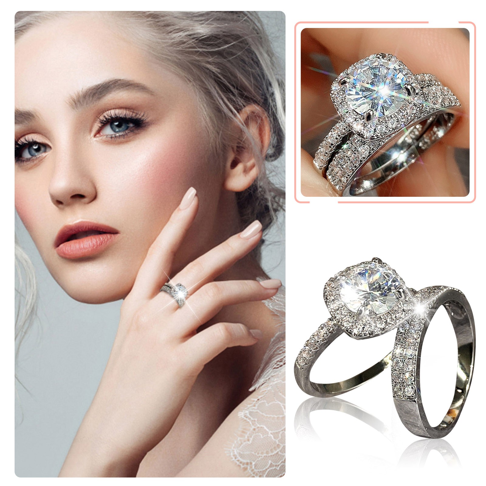 LUODU Funky Rings Vintage Ring Collapsible Rings Cute Girl Rings Rings ...