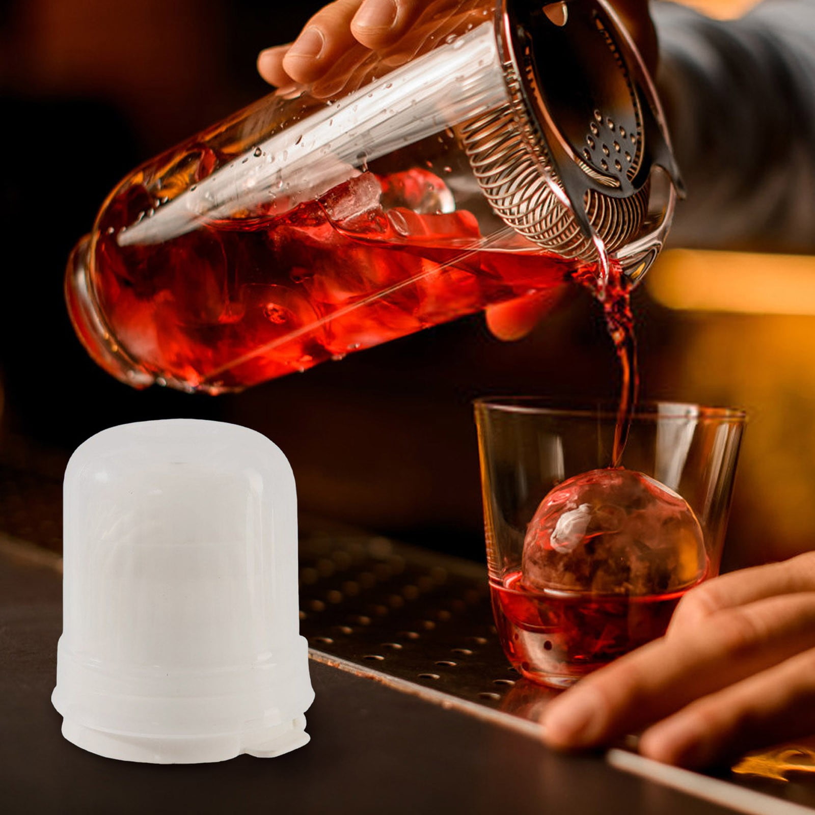 LUODU Ice With Easy Release Design Silicone Sphere Ice Cube Tray For ...