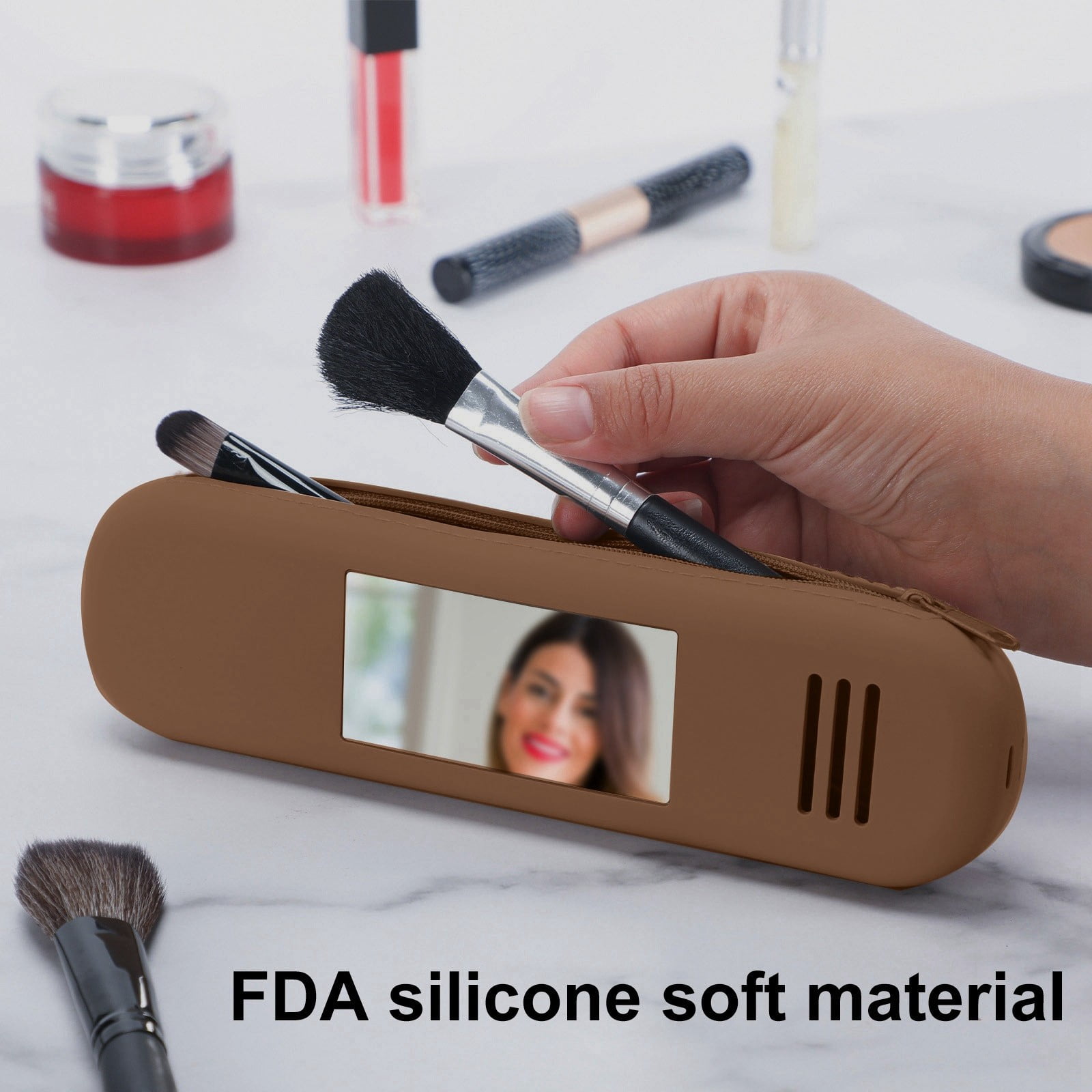 LUODU Makeup Vanity Storage Containers Hair Product Organizer Hard ...