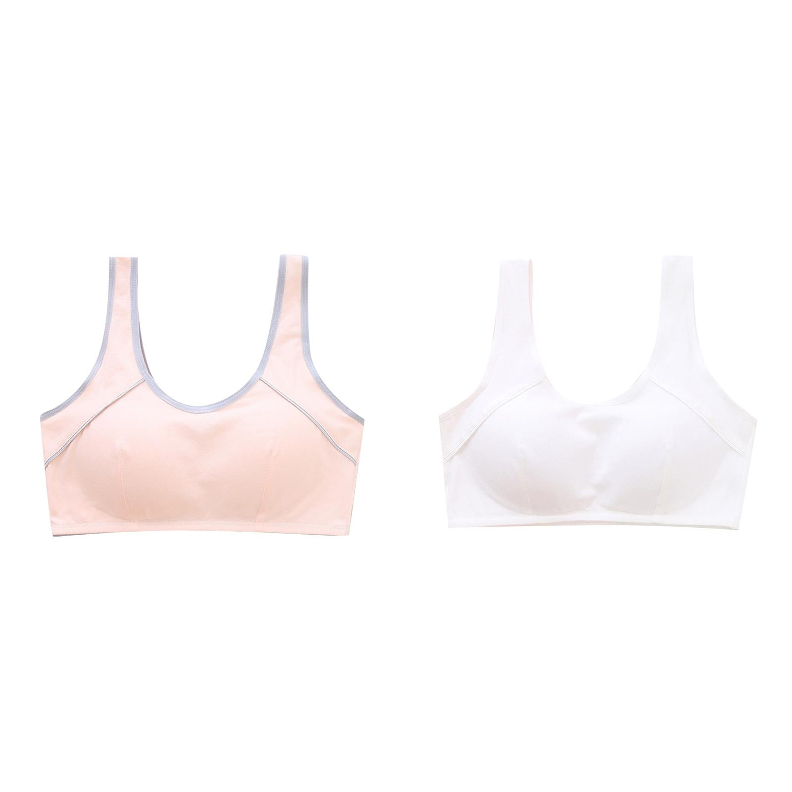 LUOGENLI 2 Pack Girl Bras No Padding Kids Toddler Girls' Sports Bra ...