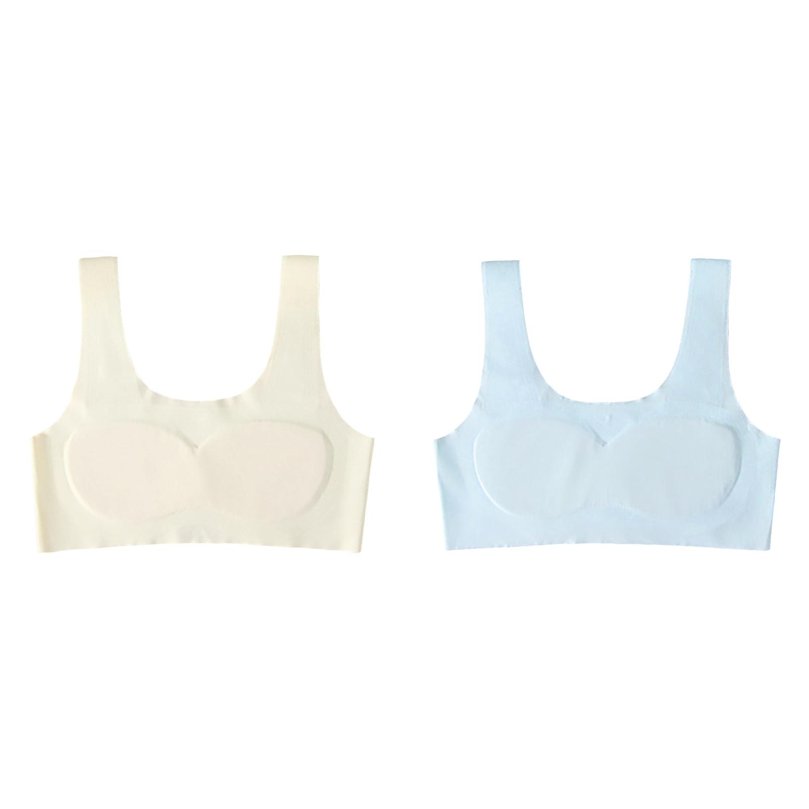 LUOGENLI 2 Pack Girl's Bras No Underwire Pack Comfortable Girls ...