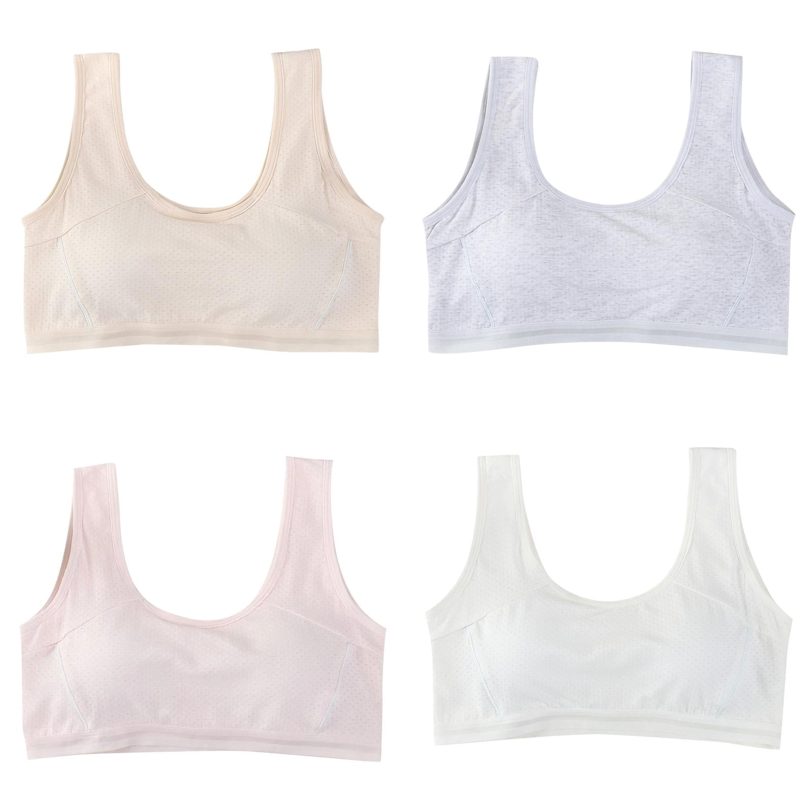 LUOGENLI 3 Pack Girl Bras No Underwire Pack Kids Girls Underwear Foam ...