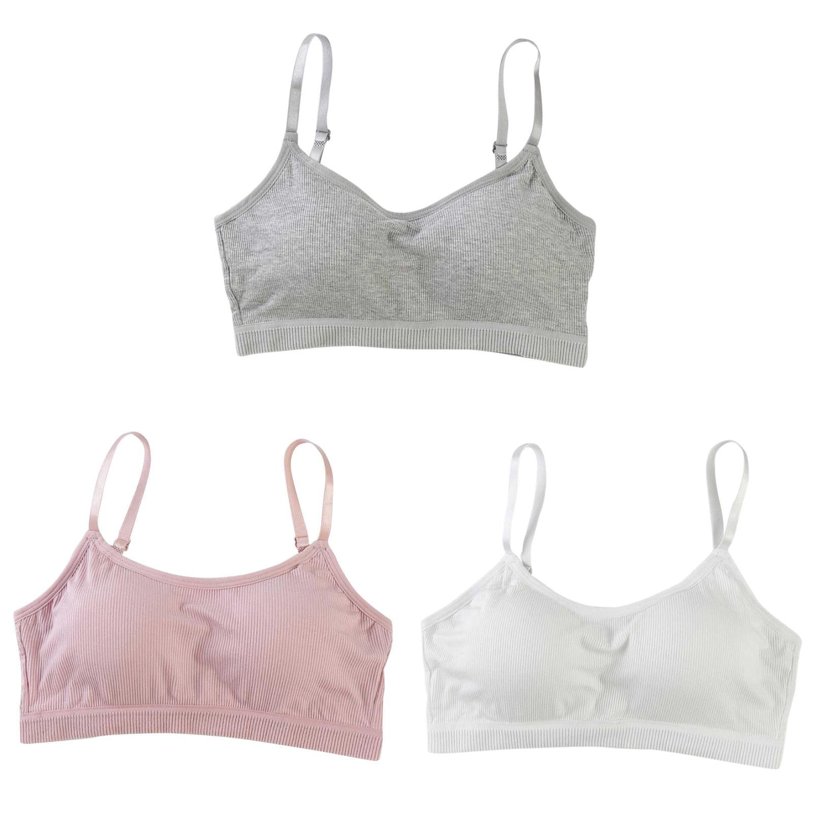 LUOGENLI 3 Pack Girl's Bras with Underwire Kids Girls Underwear Bra ...