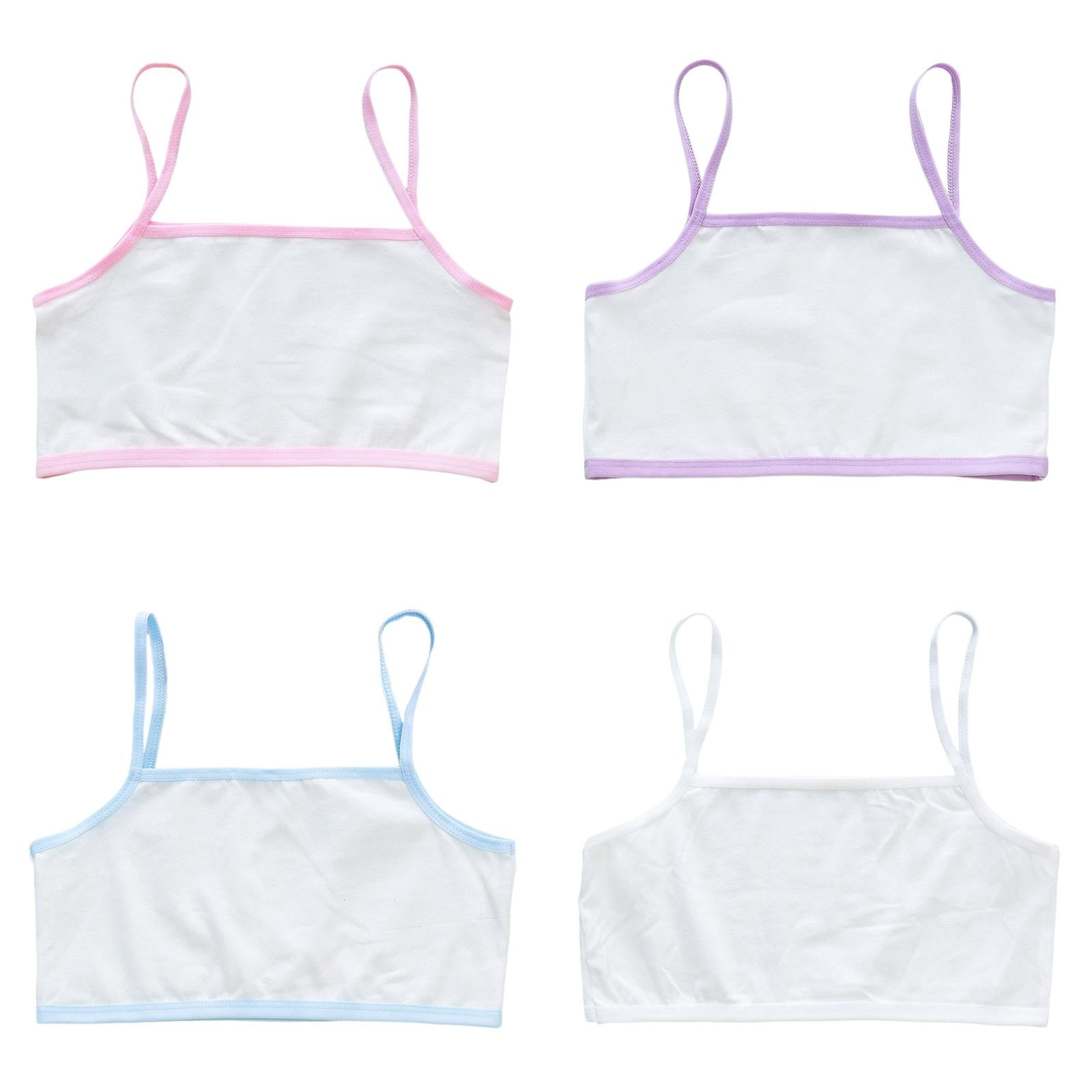 LUOGENLI 4 Pack Girl Bras Pack Push Up Crop Top Bra Girls Seamless ...