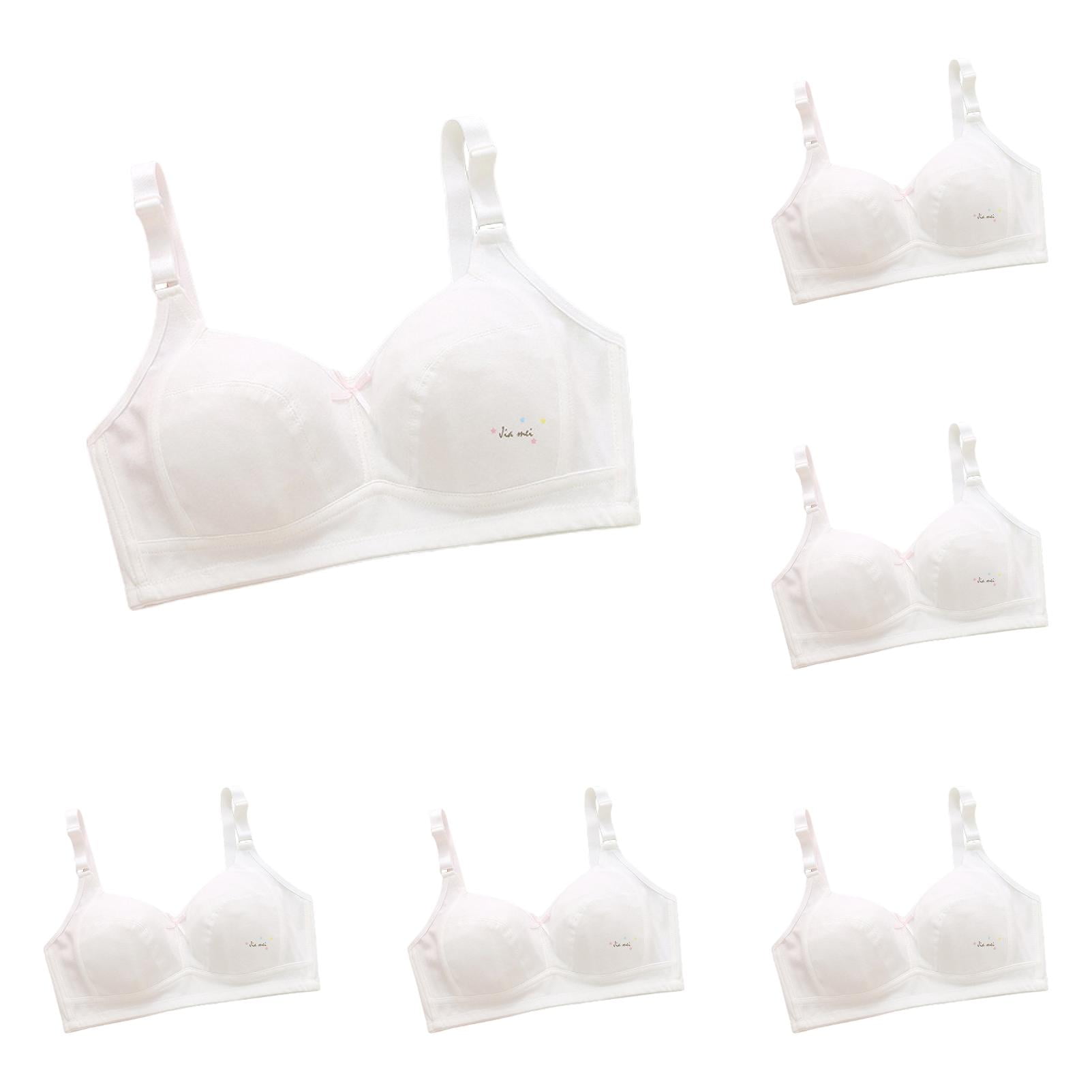LUOGENLI 5 PCS Teen Girls Seamless Training Bras Adjustable Straps ...
