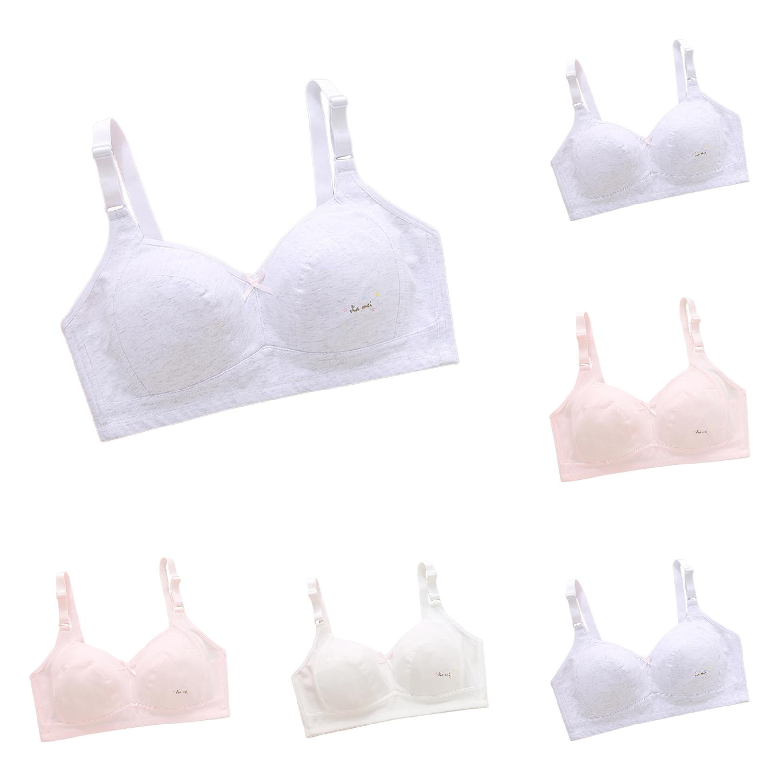 LUOGENLI 5 PCS Teen Girls Seamless Training Bras Adjustable Straps ...