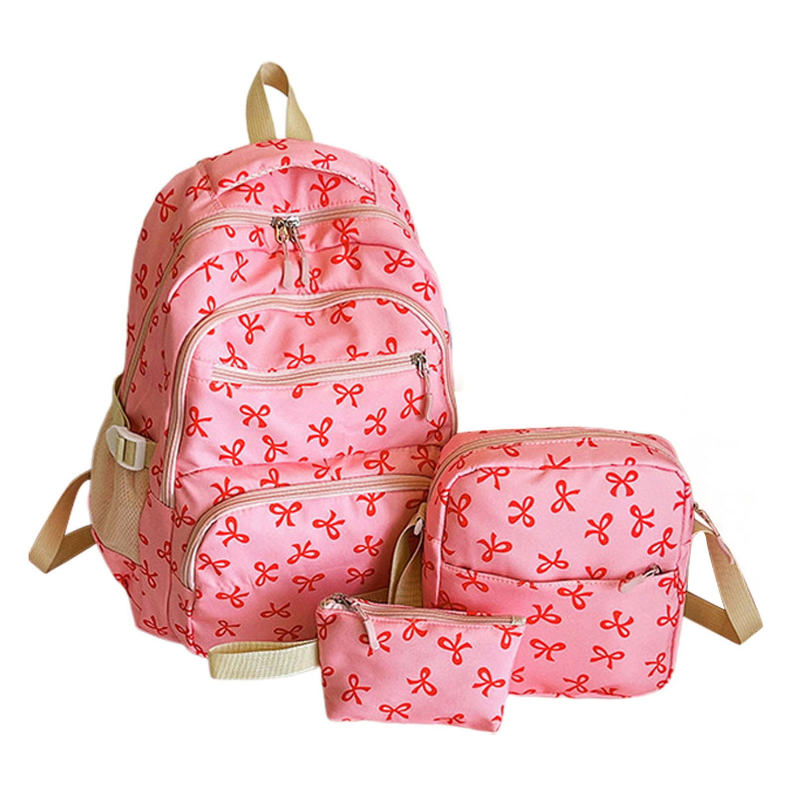 LUOGENLI Backpack for Girls Teens Blue Bow Backpack Cute Shoulder Bag ...