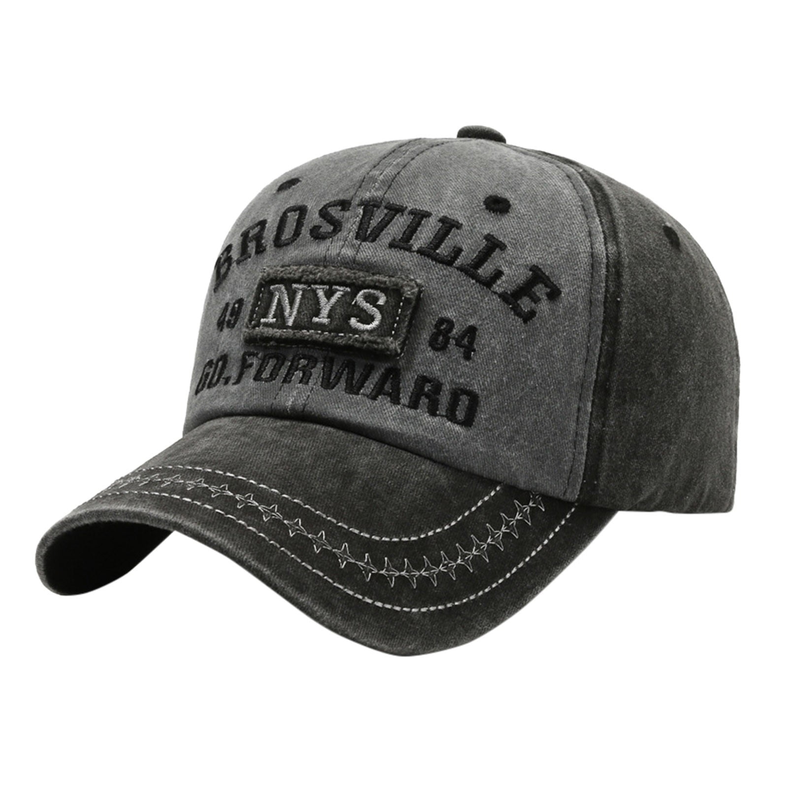 LUOGENLI Cowboy Hat Holder For Wall Single Couples Fashion Embroidered Letter Corduroy Vintage ...