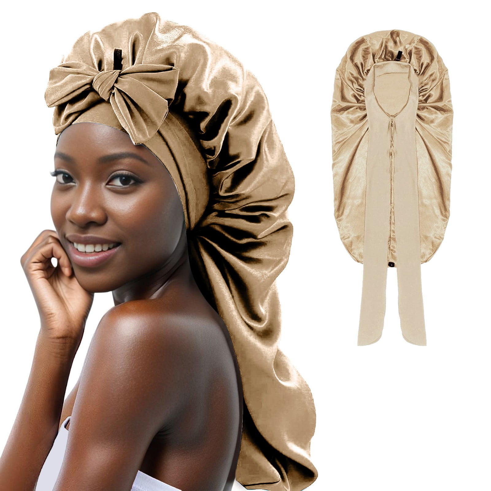 LUOGENLI Cowboy Hat Men Woman Braid Bonnet Extra Long Bonnet for Braids ...