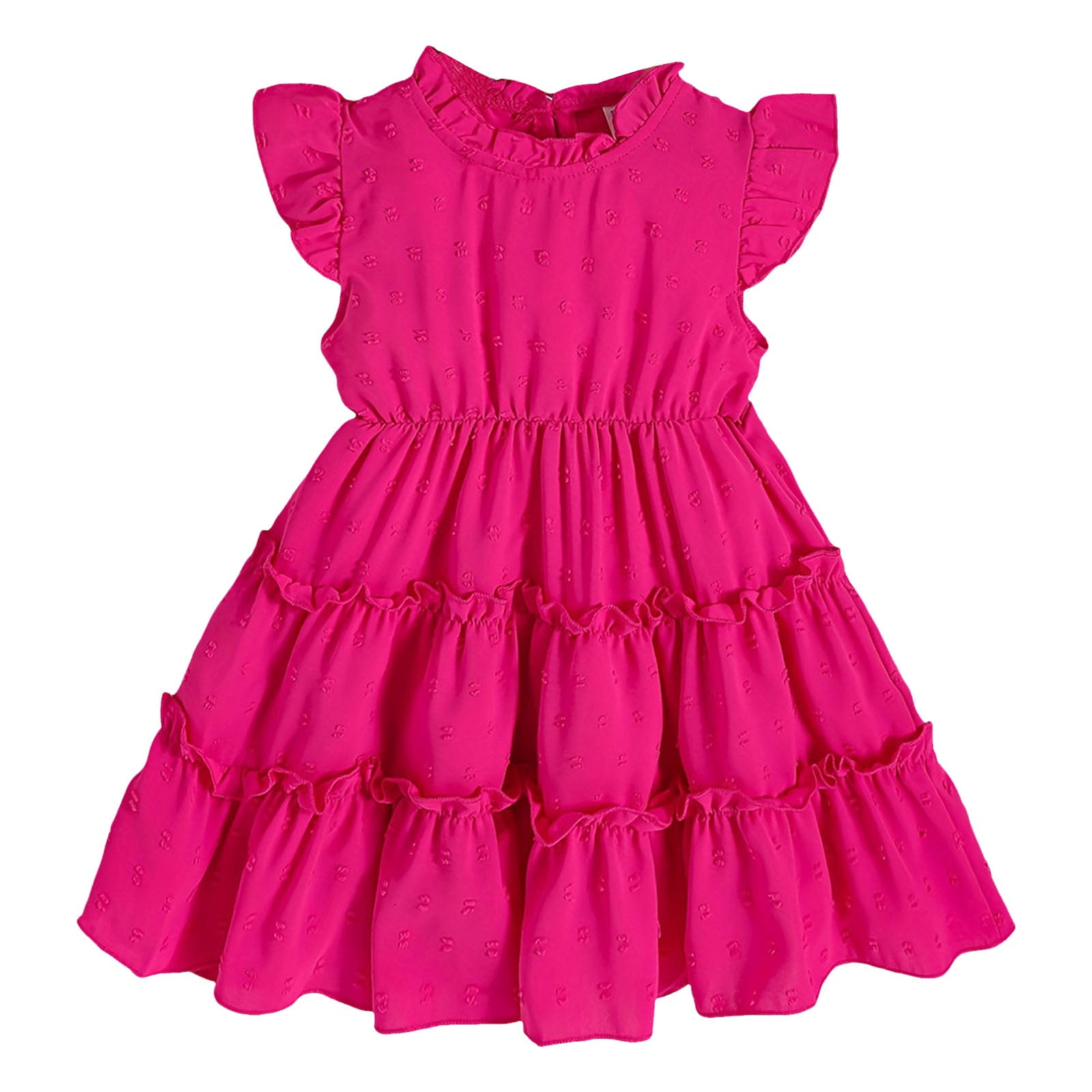 LUOGENLI Dress for Girls Toddler Girls Dress Ruffle Sleeveless Tiered ...