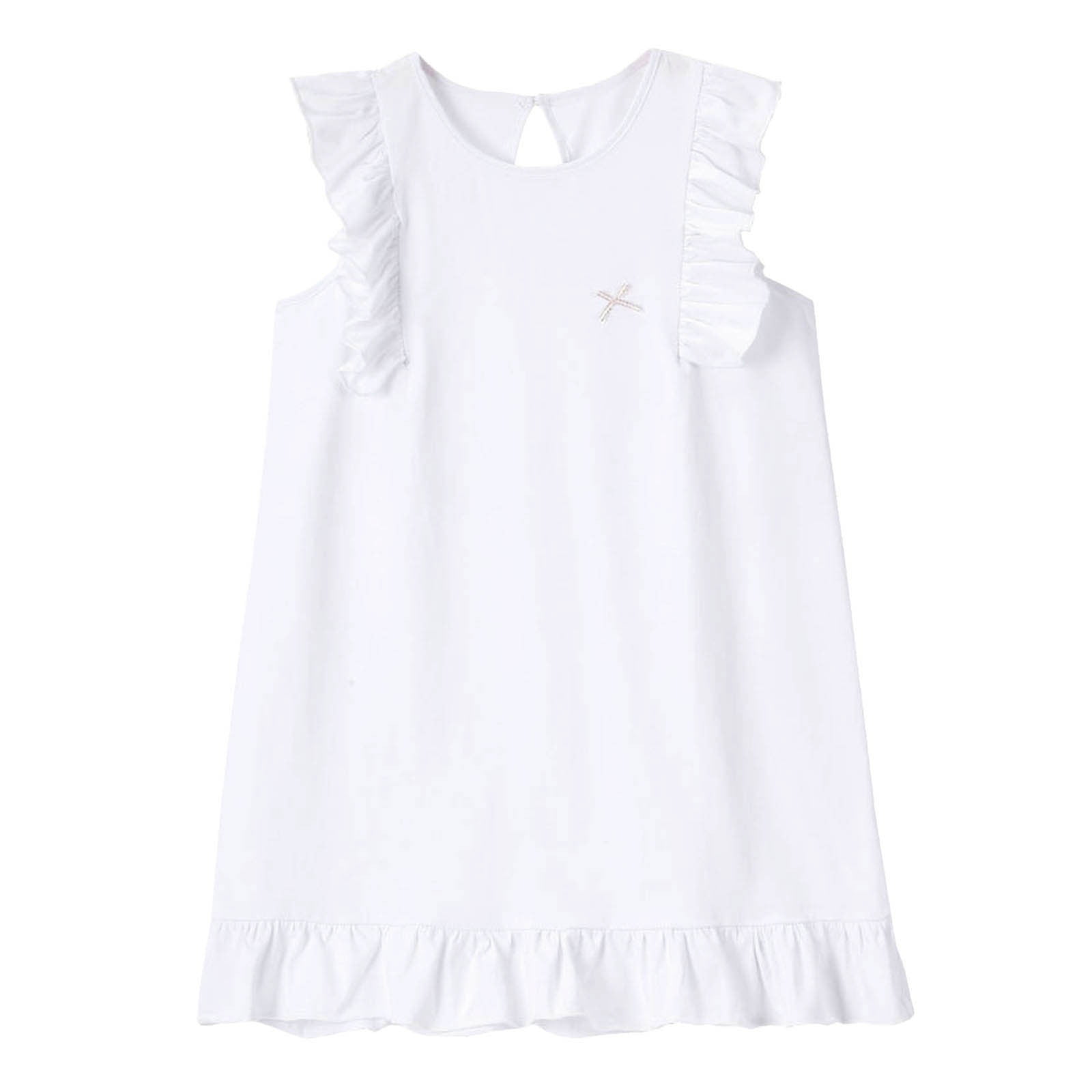 LUOGENLI Dresses for Girls Size 14-16 Toddler Girls Sleeveless Solid ...