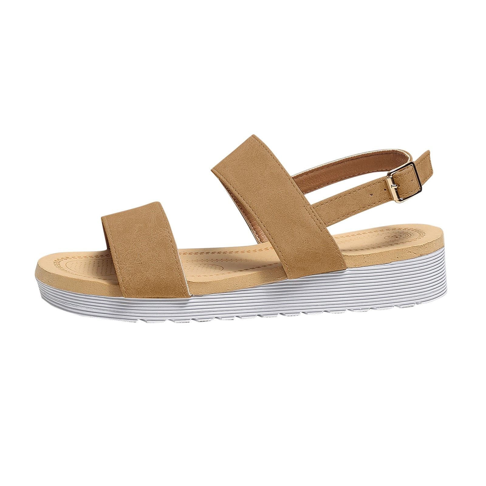 LUOGENLI Female Sandals for Women 2024 Wedge Foam Women's Summer ...