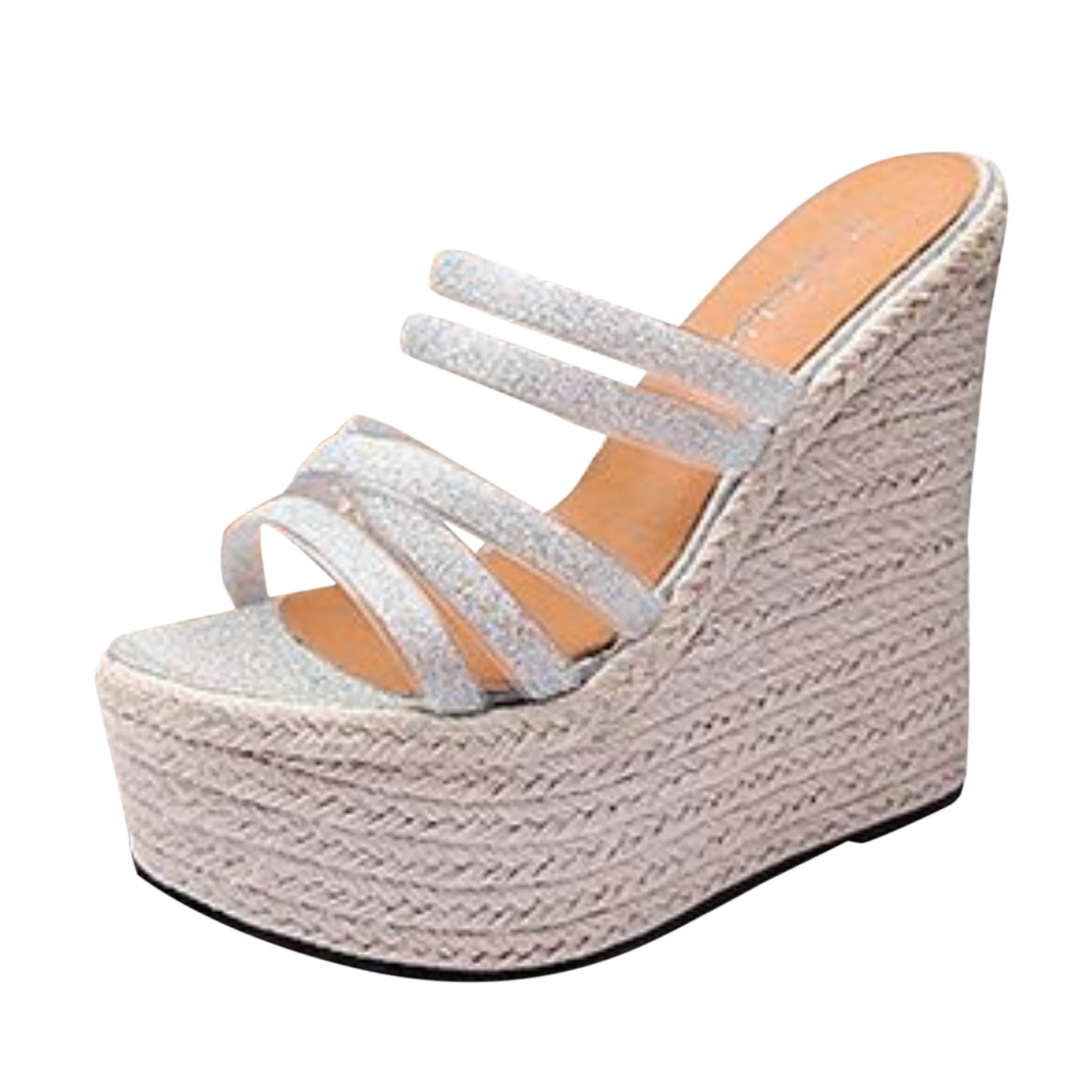 LUOGENLI Female Womens Sandals Wide Width Comfortable Ultra High Wedge ...
