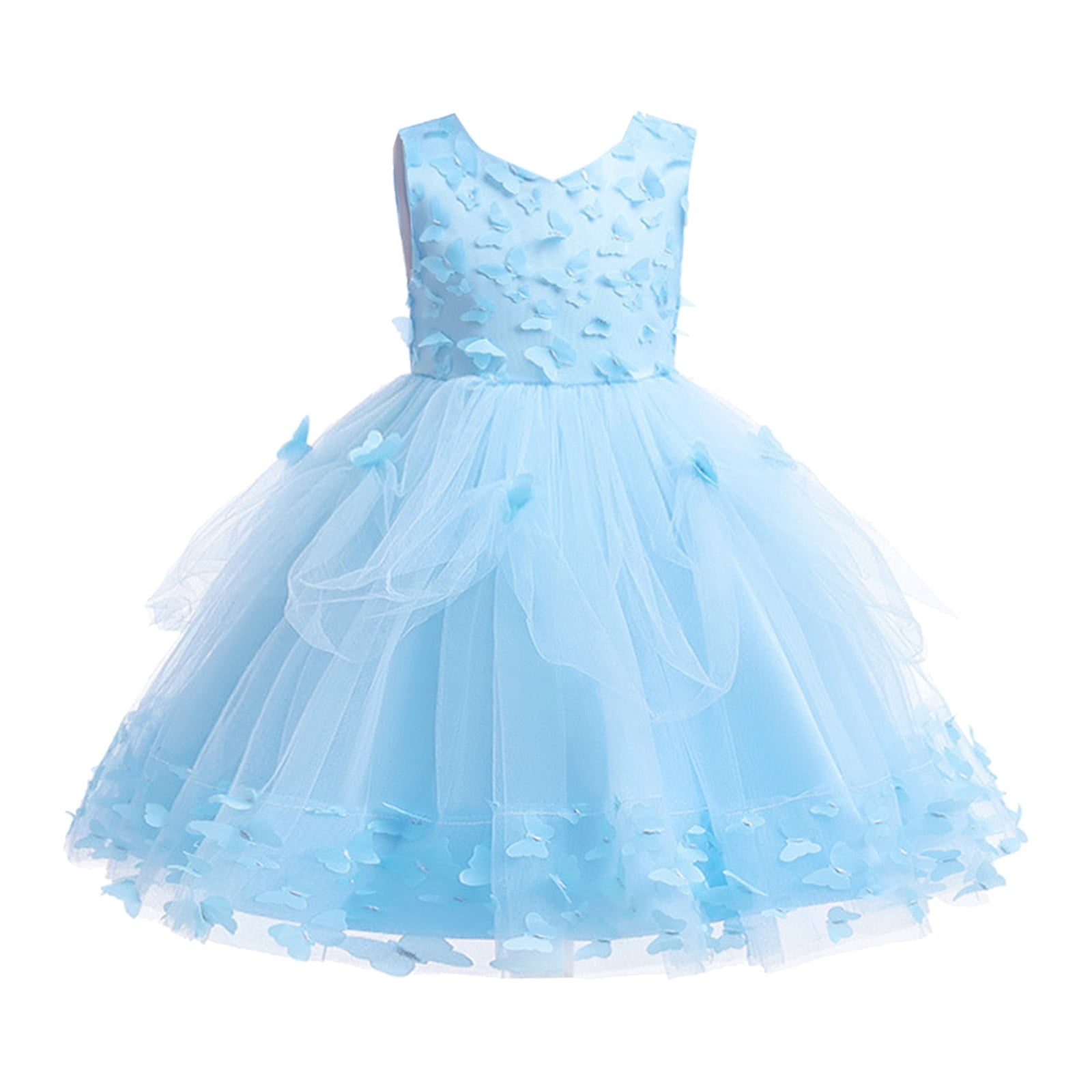 LUOGENLI Girls Dresses 10-12 Tight Toddler Girls Sleeveless Lace ...