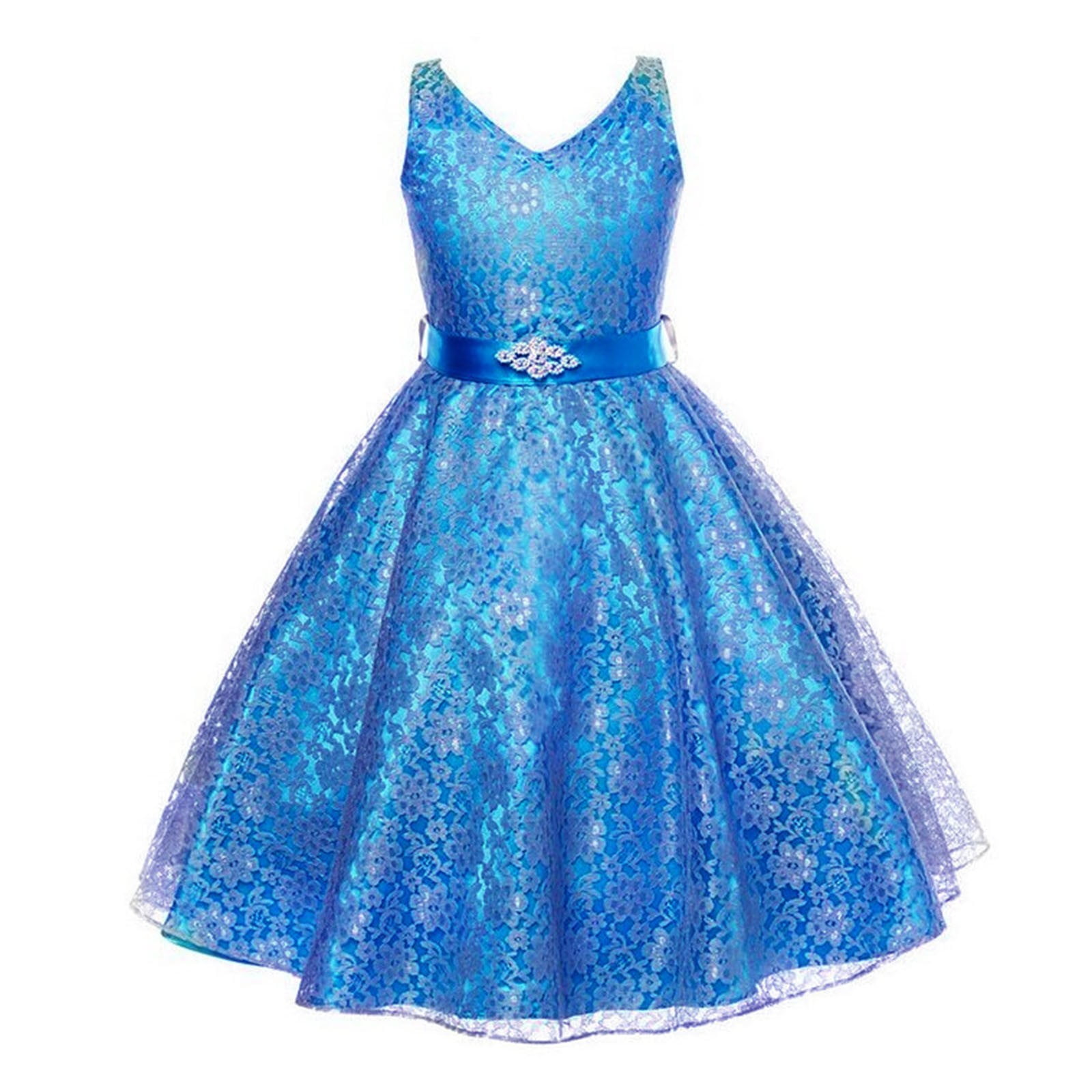 LUOGENLI Girls Dresses 5T Formal Children's Dress Big Children's ...