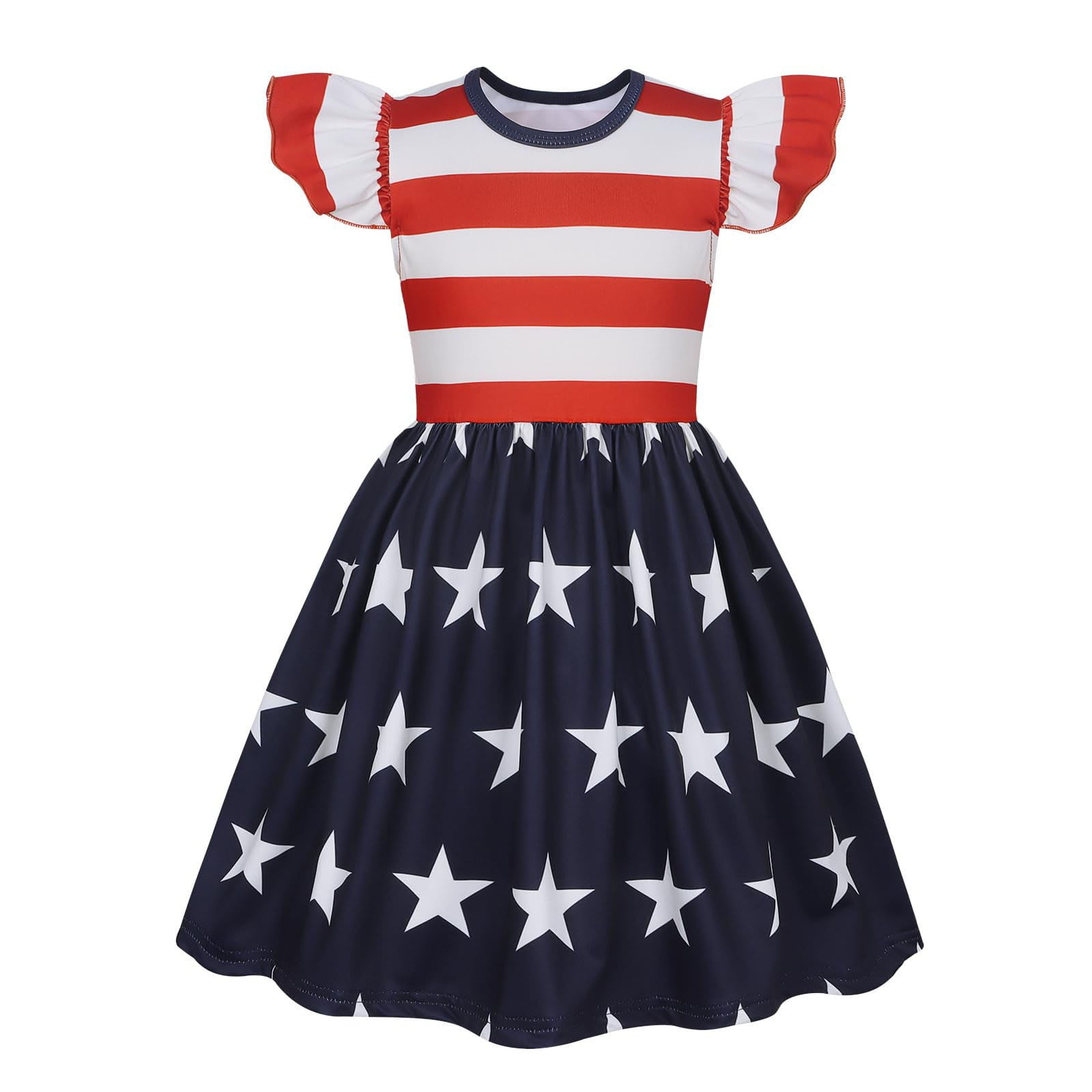 LUOGENLI Girls Dresses Size 5-6 Toddler Kids Girl Fourth Of July ...