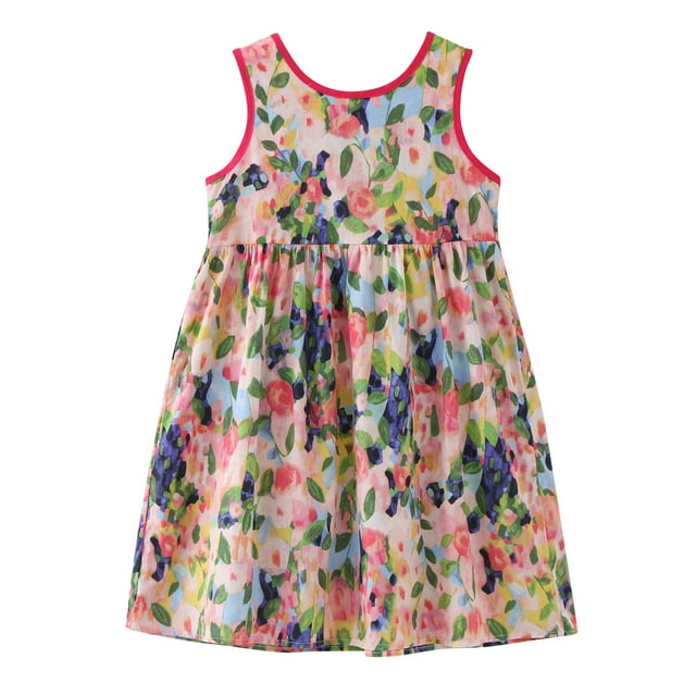 LUOGENLI Girls Dresses Size 5 T Kids Children's Summer Sleeveless ...