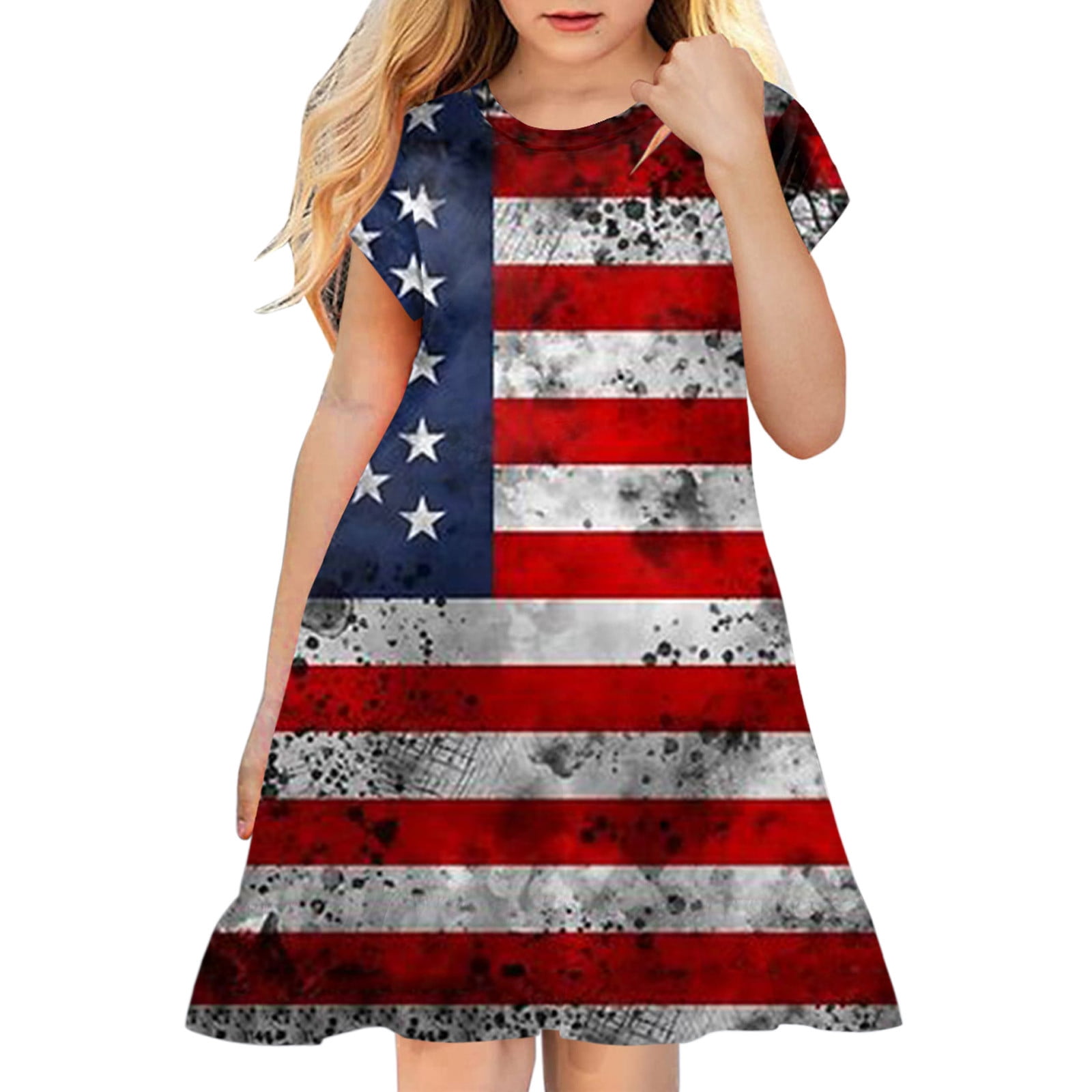 LUOGENLI Girls Dresses Size 5 Toddler Kids Girl Fourth of July ...