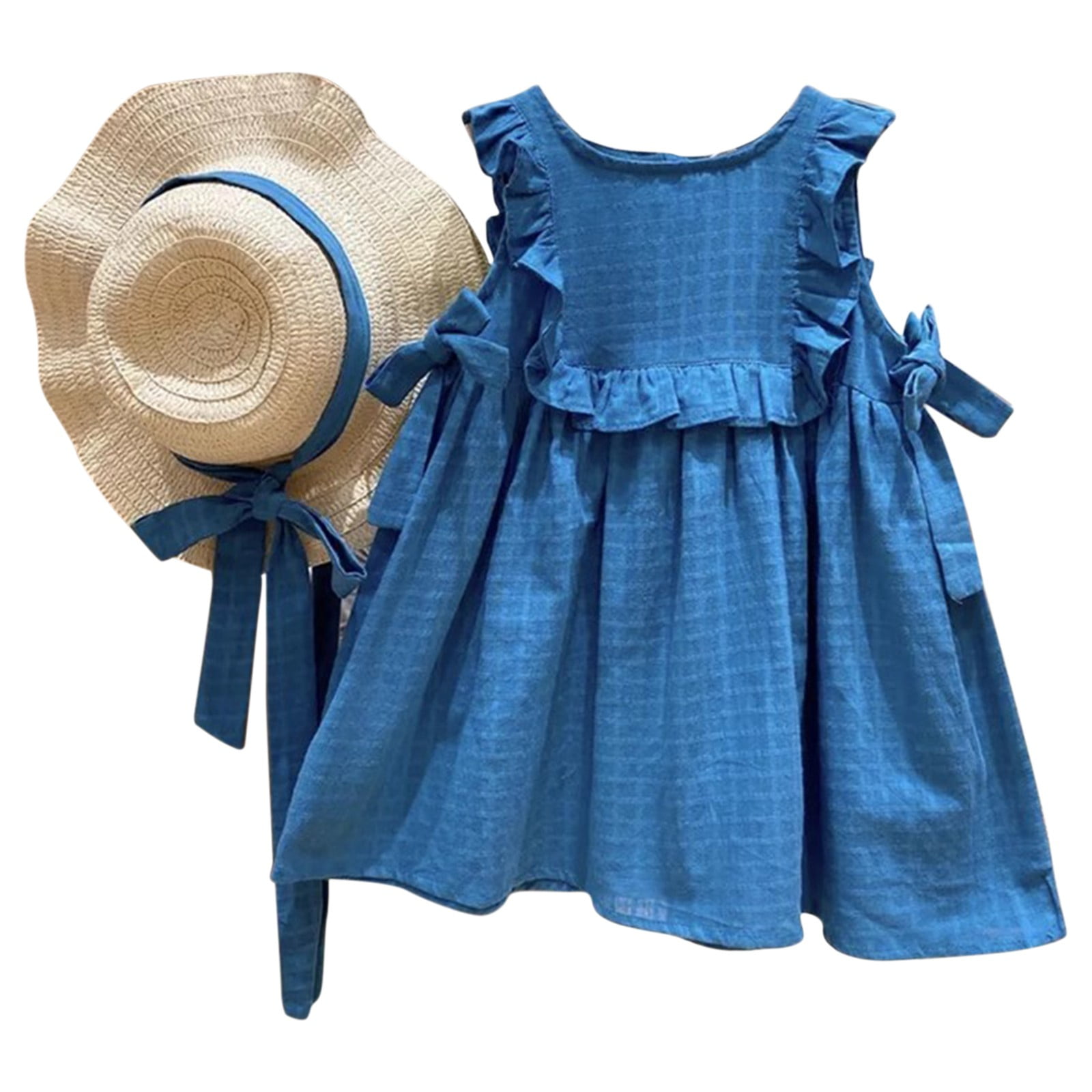 LUOGENLI Girls Dresses Size 6X-7 Children's Clothing Girls' Summer ...